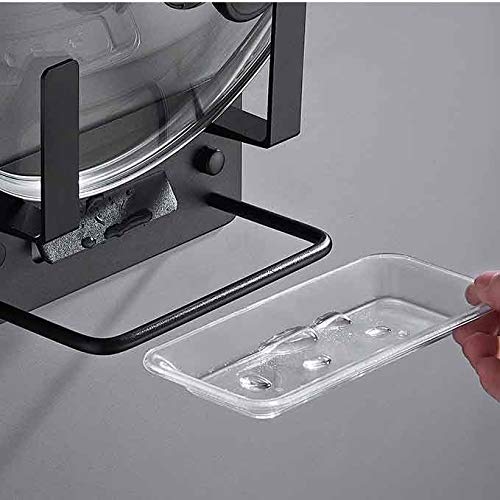 WWFS Pot Lid Rack Shelf Holder with Water Tray Pan Cover Cutting Board Holder Organizer Rack Kitchen Accessories (Color : OneColor)