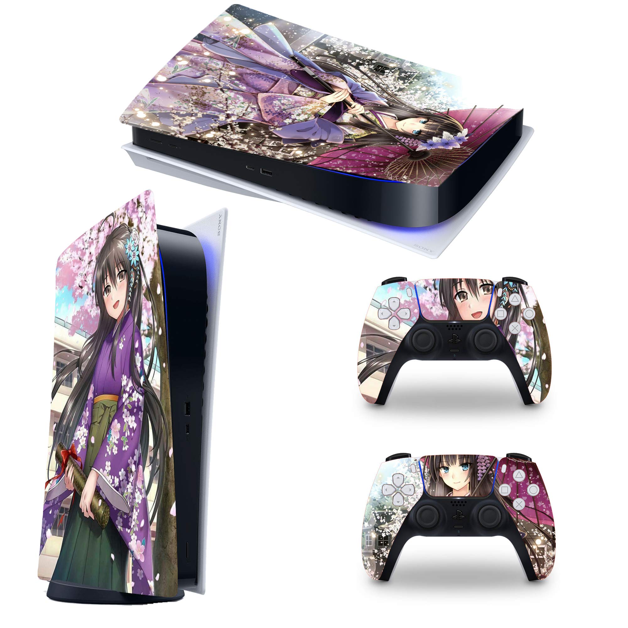 Miku PS5 Digital Edition Console and Controller Skin Set - Playstation 5 Digital Edition Vinyl