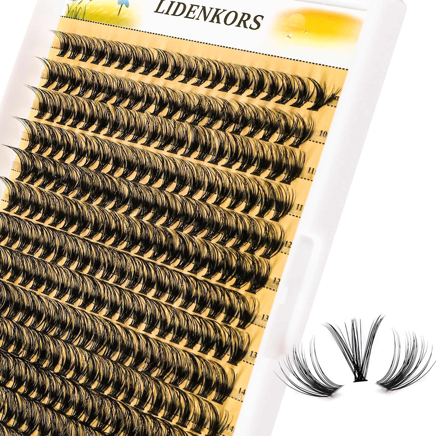 Lash Clusters, Eyelash Clusters D Curl, Cluster Eyelash Extensions, 260pcs 40D Individual Lashes, Diy Lash Extensions, Wispy Cluster Lashes, (40D-0.07D-9-16mm mix)