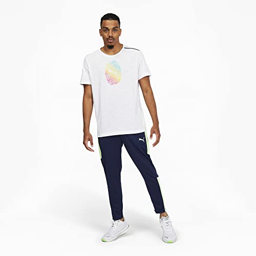 PUMA Men's Out Athletics Thumbprint Tee, White, Large