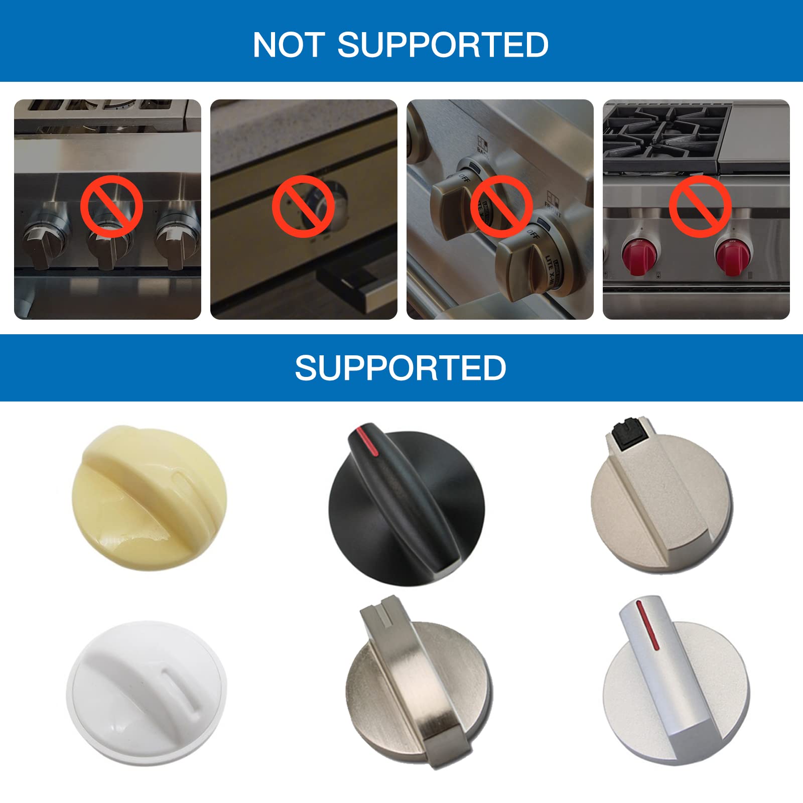 Stove Knob Covers for Child Safety Guards Black Clear View 5 Pack Upgraded Double-Key Lock Large Universal Design Gas Oven Knob Covers Baby Proof