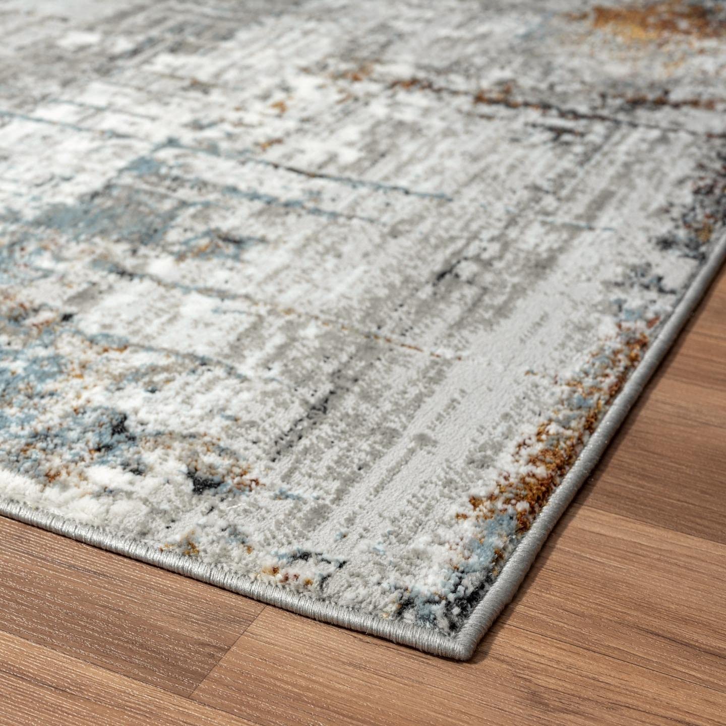 LUXE WEAVERS Modern Abstract Indoor Blue 8x10 Area Rug