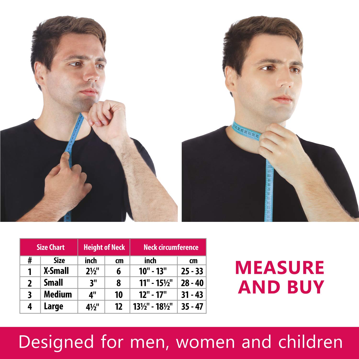 Medical Device Neck Support, Orthopedic Cervical Collar - Holder Neck, Helper Brace Cervical Collar, Pediatric Protector Nerve Pillow for: Women, Men, Childs. 100% Cotton Material, (Large Size)