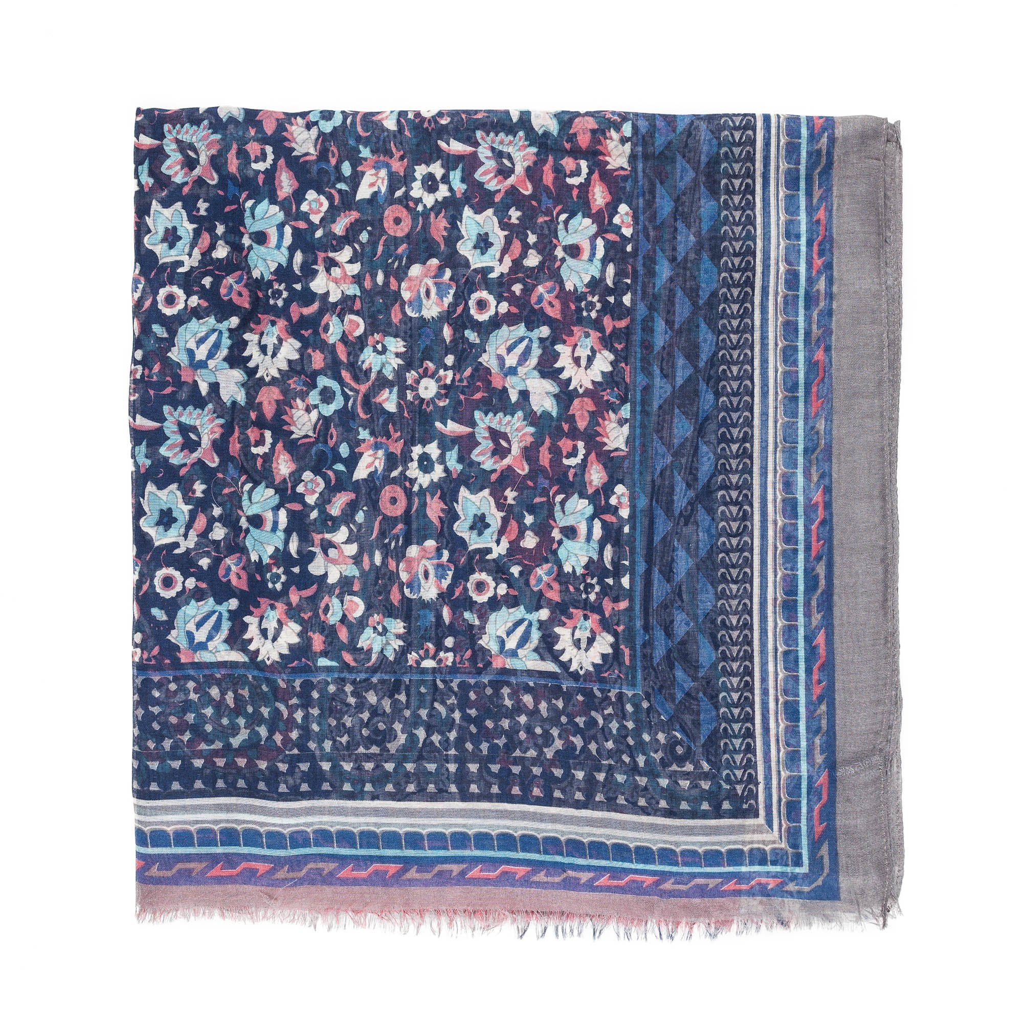 MELIFLUOS DESIGNED IN SPAIN Scarf for Women Lightweight Floral Flower for Summer Fall Winter Scarves Shawl Wrap (P005-2)