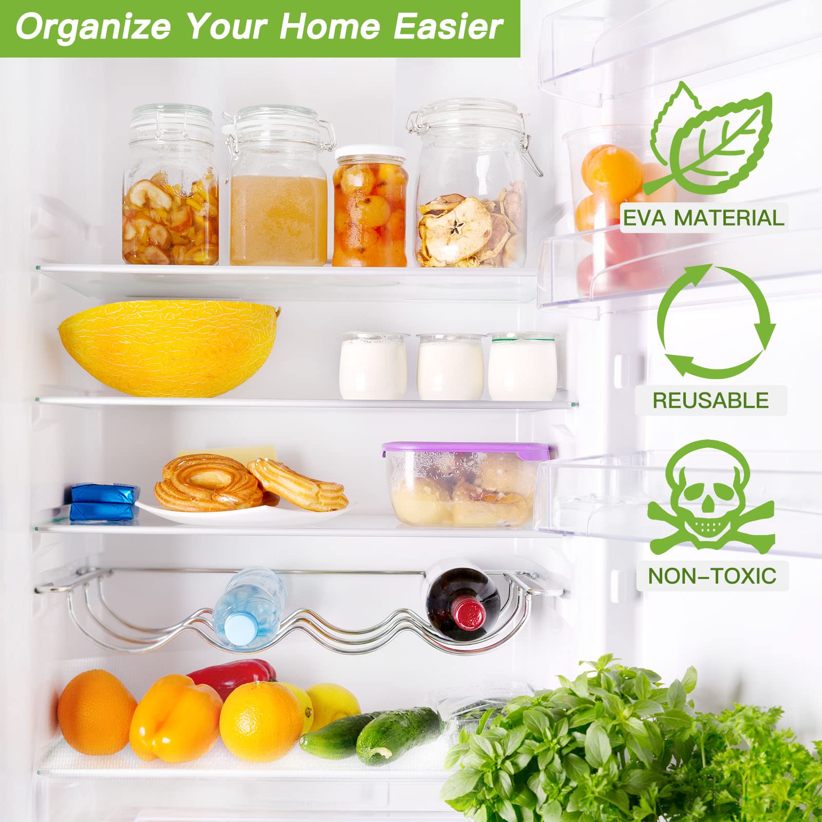Multifunctional Shelve Liner Easy Cleaning Non-Slip Oil-Proof Cabinet Fridge Liner and Mat for Bar Kitchen Table 1 Roll 12 Inches x 10 FT(Polka Dot)