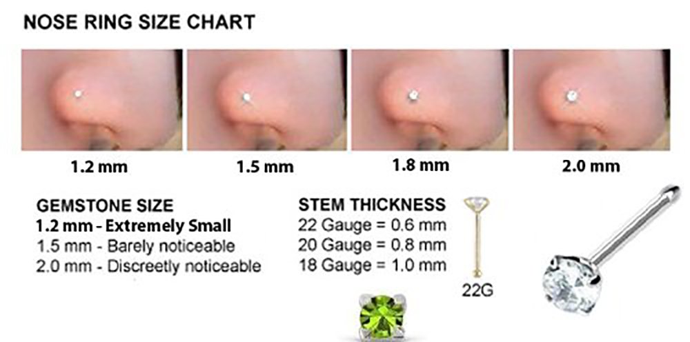 L & L Nation Peach Cz 925 Sterling Silver Nose Ring 1.2mm Prong Setting Straight Ended 10 Pcs Lot