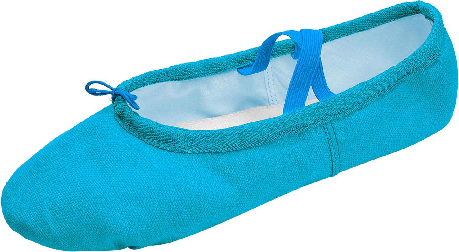 L-RUN Kids Girls Classic Canvas Practise Ballet Dancing Yoga Shoes Blue