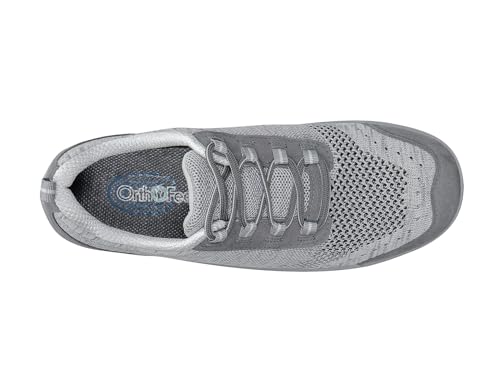 Orthofeet Women's Palma Casual, Gray, 8 X-Wide