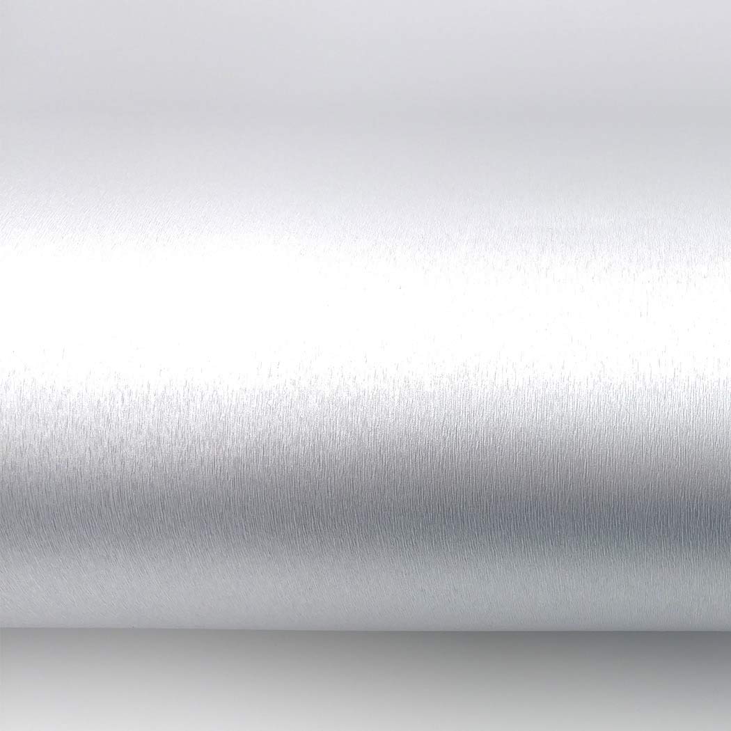 RoyalWallSkins Peel & Stick Brushed Metallic Interior Paper - 24" x 78.7" - Self Adhesive Films for Kitchen Cabinet Shelf Liner (Silver IMS0035)