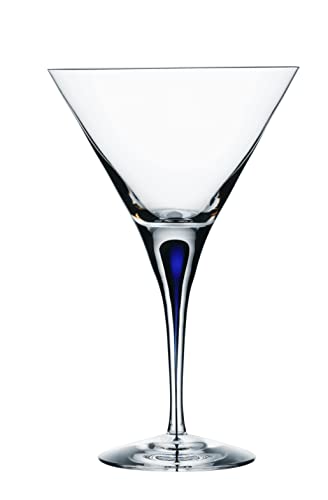 Orrefors Blue Intermezzo 7 Ounce Martini Glass, 1 Count (Pack of 1)
