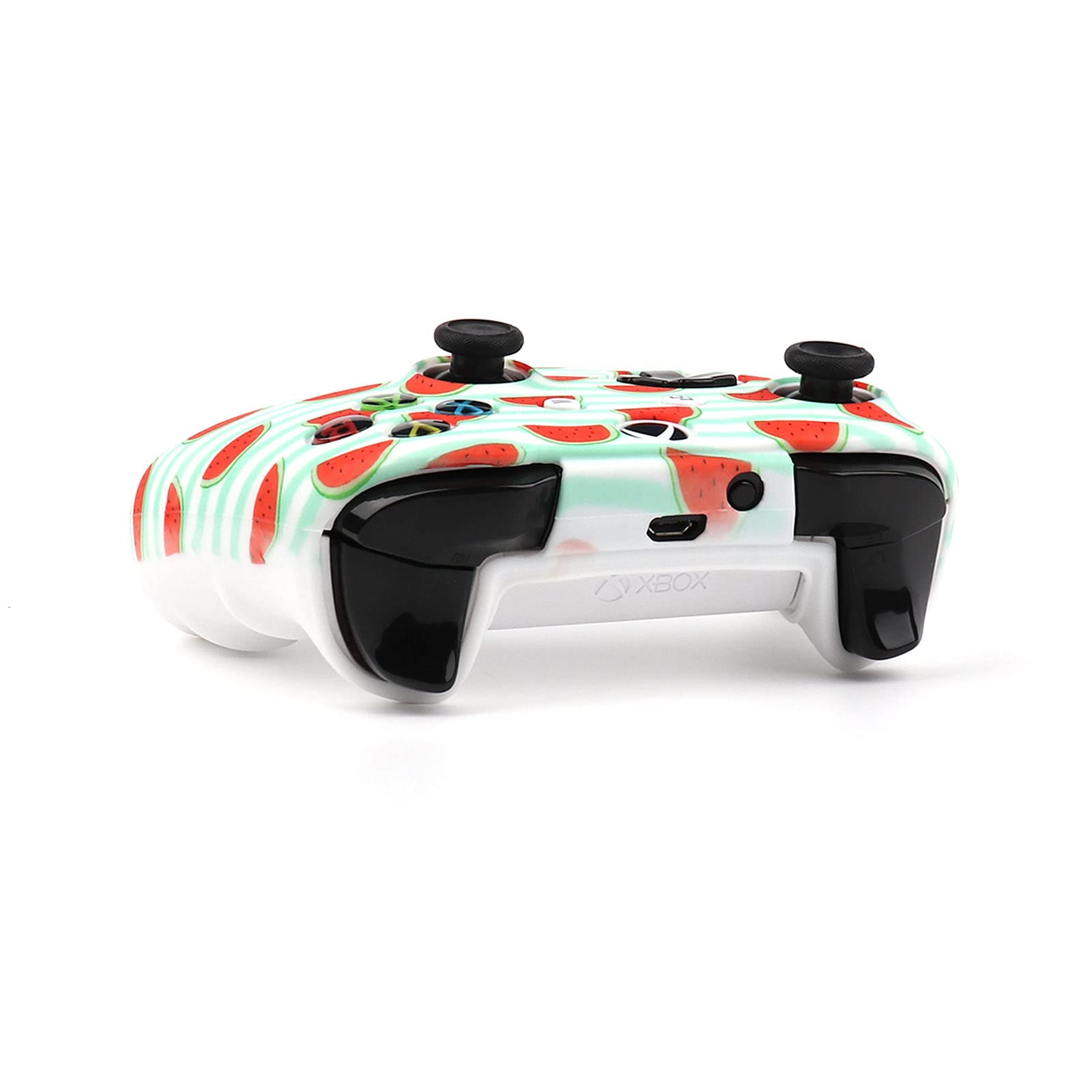 RALAN Fruit Controller Skin for Xbox One, Anti-Slip Silicone Controller Cover Protector Case Compatible for Xbox 1 Wireless/Wired Gamepad Joystick with 8 Cute Thumb Grips Caps