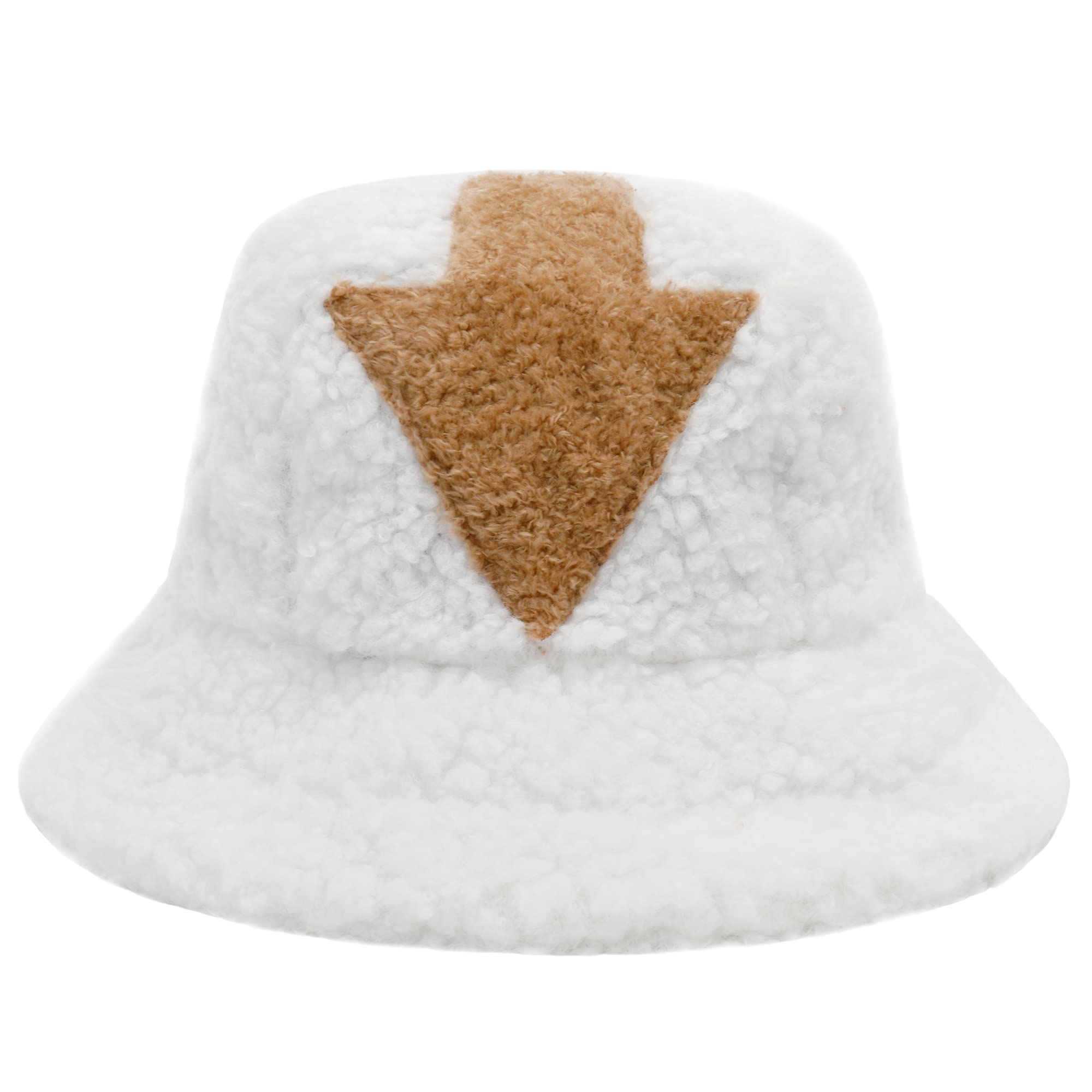 Mimfutu Winter Furry Bucket Hat for Women Men, Warm Fluffy Fuzzy Bucket Hats (Smile White)
