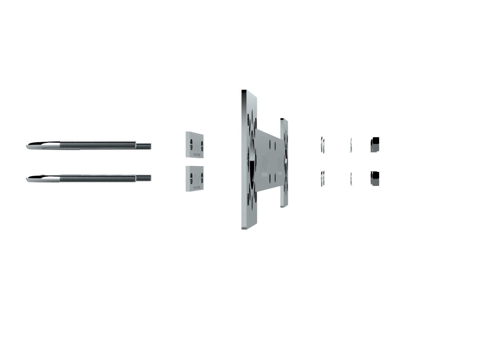 MIMOMount™ MIMO Antenna Mount for ±45°+Vertical+Horizontal Polarizations with Up and Down Tilting Stainless Steel Marine Grade Reinforced