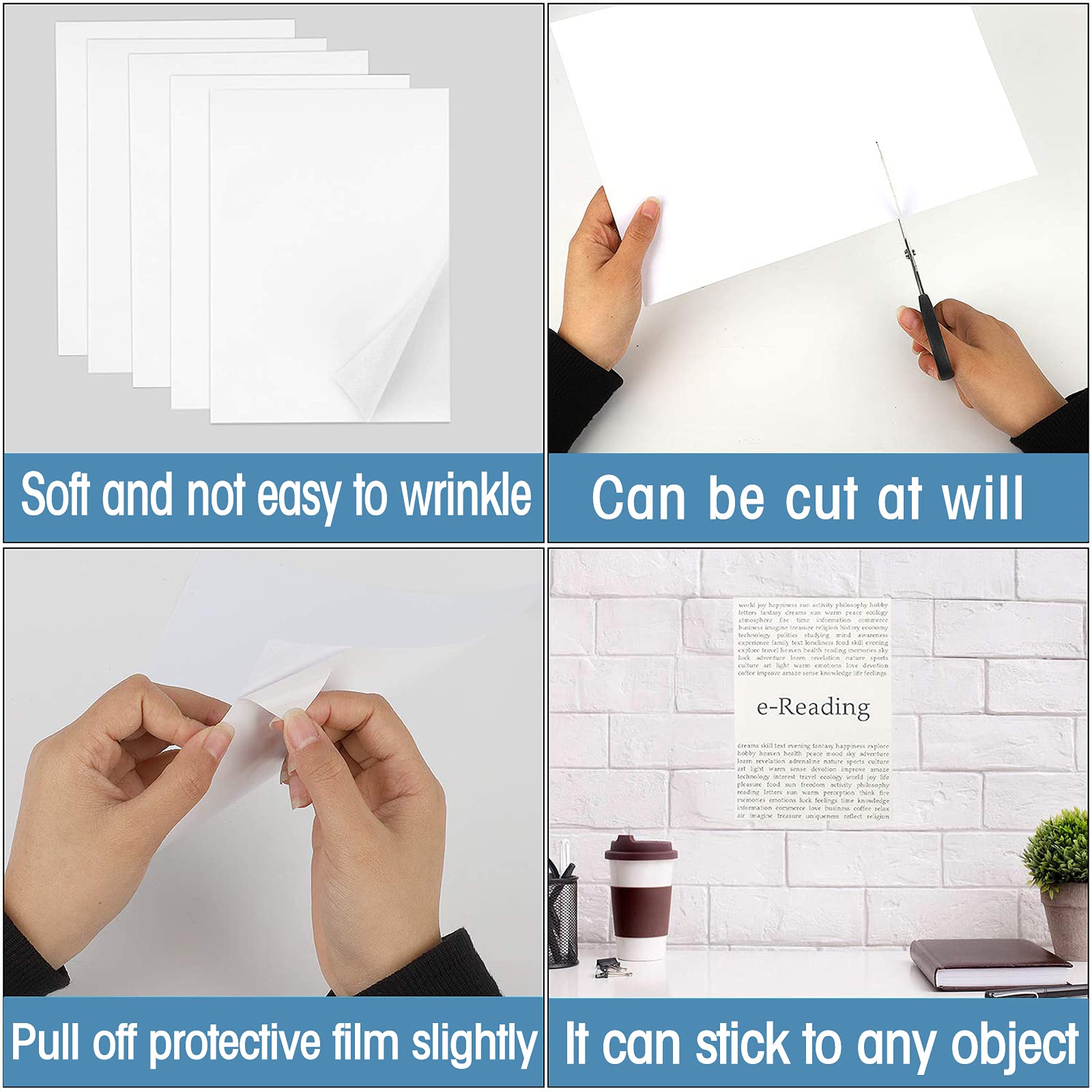 Printable Vinyl Sticker Paper (30 Sheets)- Matte White - Premium Waterproof Vinyl Sticker Paper for Inkjet Printer and Laser Printer - Decal Sheets Self-Adhesive Label Paper - 8.5"X11"(30 Sheets)