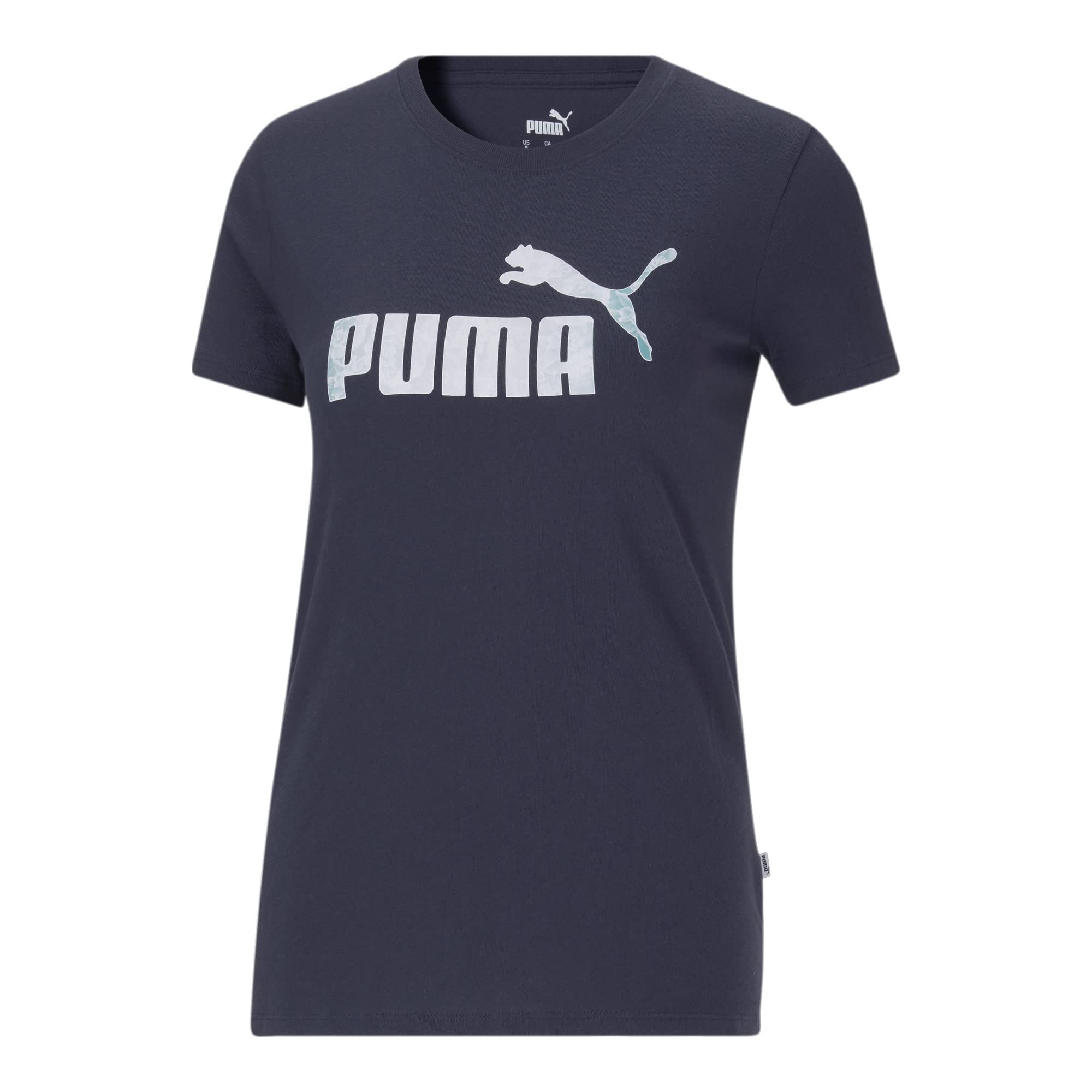 PUMA Women's Essentials+ Logo Tee, Parisian Night, Medium