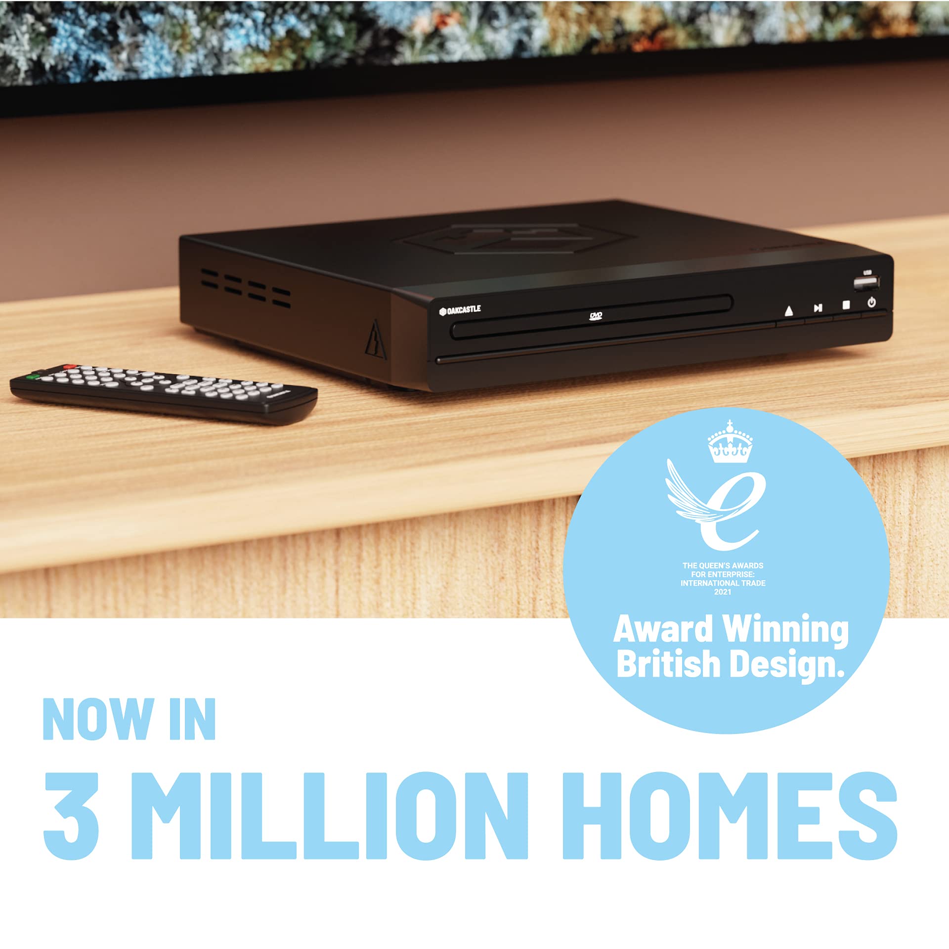 Majority DVD100 DVD Player for TV | Multi Region HD 1080P DVD Player | HDMI or RCA AV Cable TV Connection | USB MP3 and CD Playback I Slim Design I Easy Controls Remote Controlled DVD Player