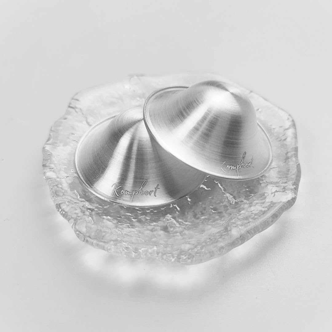 Nipple Shield Breastfeeding, Silver Nursing Cups for Sore Nipples, Silver Nipple Cups, Silver Nipple Covers Breastfeeding Supplies Newborn Must Haves, Nipple Guards, Metal Nipple Shields for Nursing