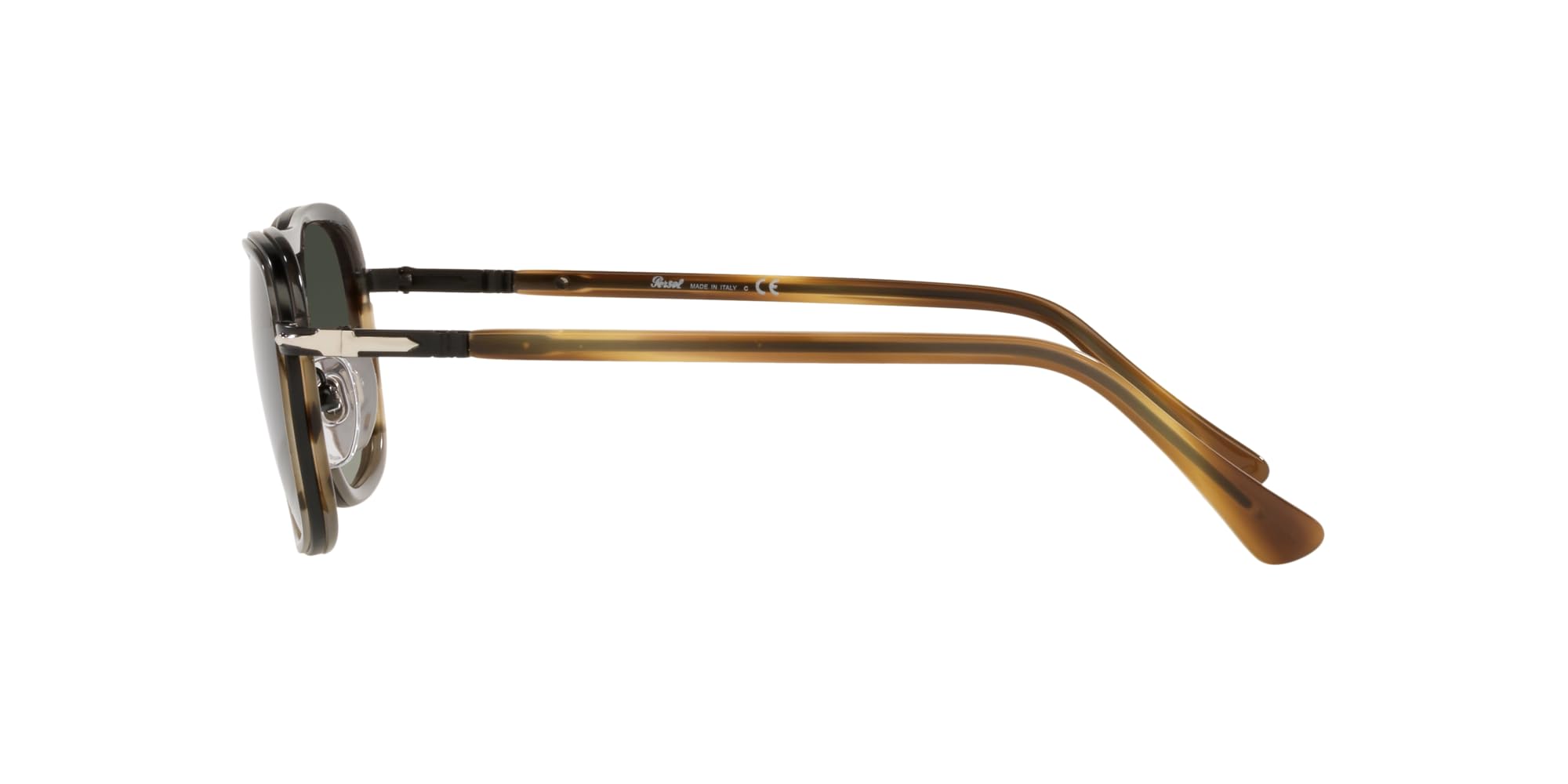 Persol PO2484S Square Sunglasses, Terra Di Siena/Light Blue, 52 mm