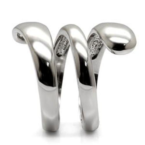L8ny Designer Style 316 Stainless Steel Plain Women's Fashion Ring (10)