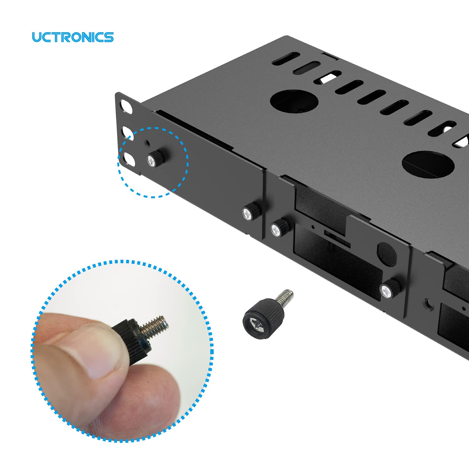 UCTRONICS Raspberry Pi Rackmount 2.0 Bundles with Free I/O Panel and Blank Cover