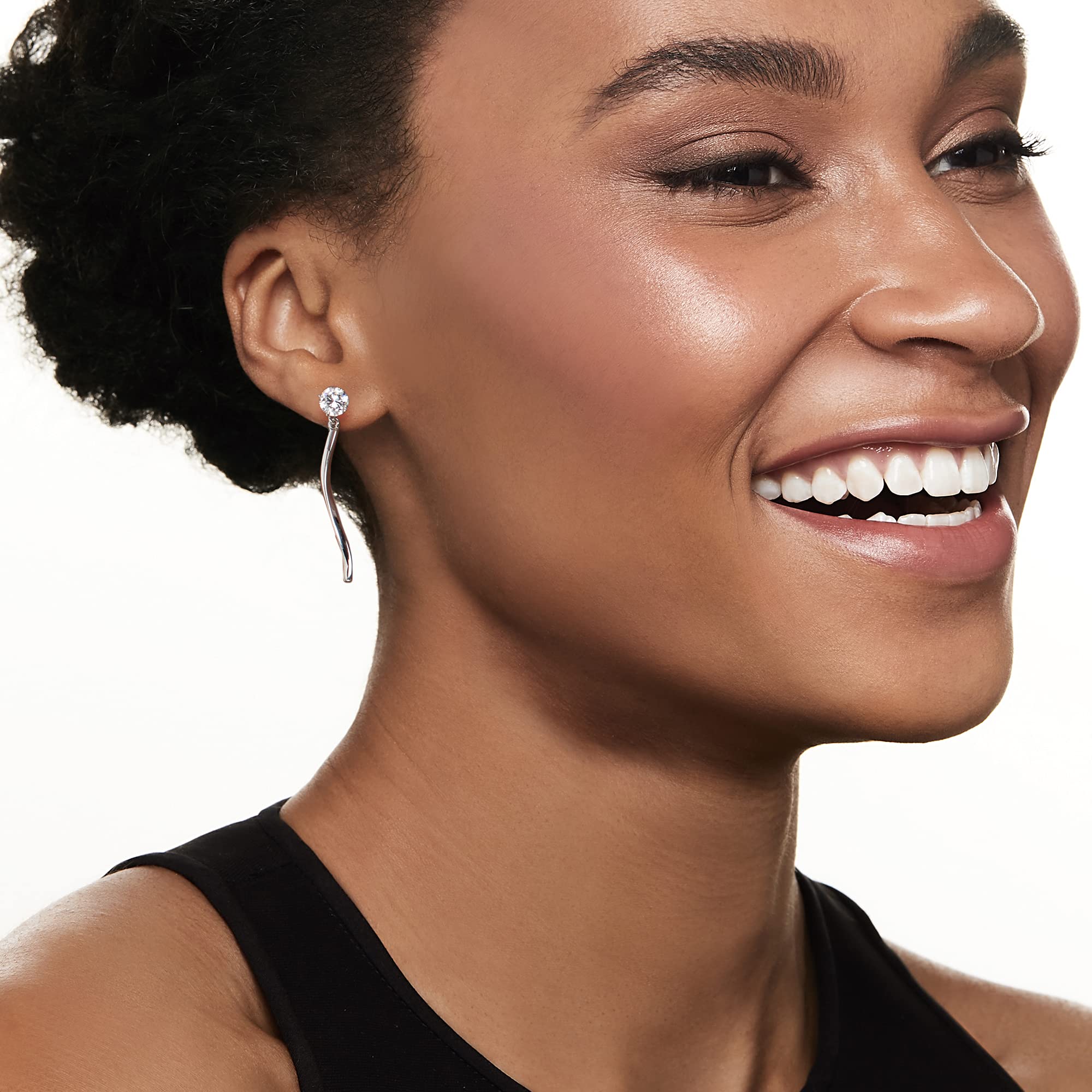 Ross-Simons Sterling Silver Twisted Drop Earring Jackets
