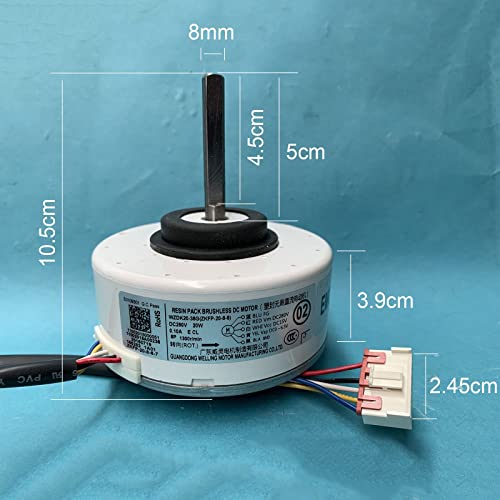 XHSESA Air Conditioning Motor 20W WZDK20-38G (ZKFP-20-8-6) Brushless DC Fan Motor OEM