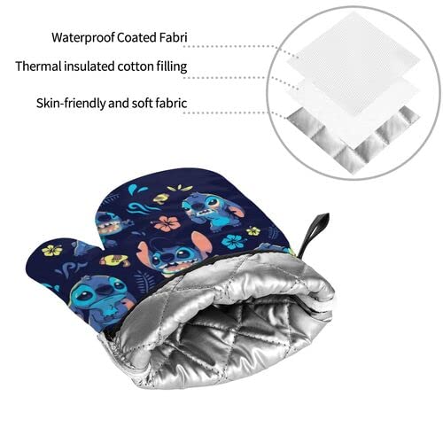 Oven Mitts and Pot Holders Sets Heat Resistant Kitchen Accessories Thermal Gloves and Pads Protect Your Hands in The Kitchen