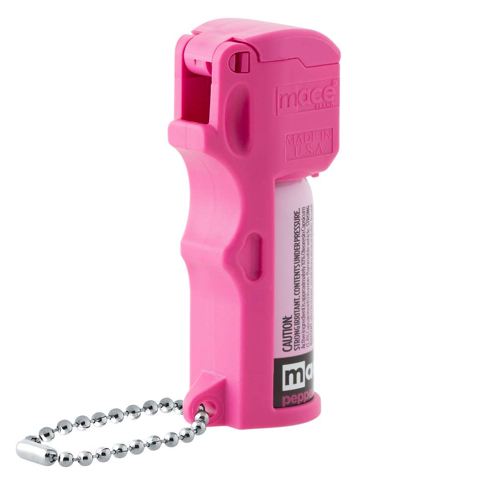 Mace Brand Pepper Spray- Police Strength OC Pepper Formula, UV Detection Dye, and Key Chain, Pocket Style, Hot Pink, for Women, 2-Pack