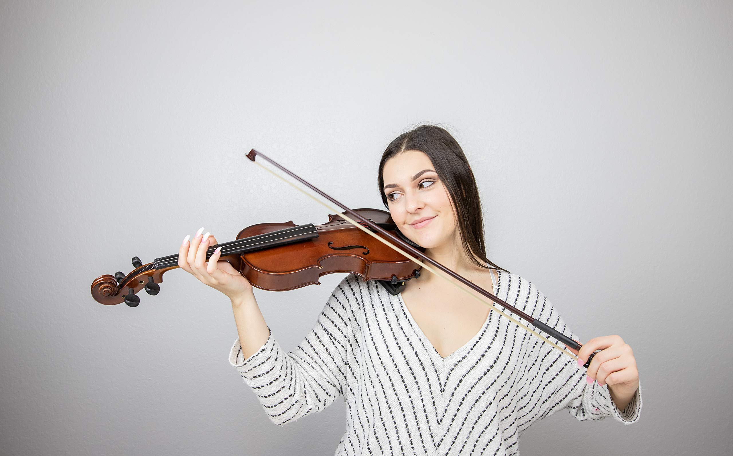 Raj Unique Collection Violin Shoulder Rest - Foam Shoulder Rest for 3/4 and 4/4 Size Violins and Violas - Adjustable Height and High Grip Collapsible Feet - Padded Cradle, Strain and Fatigue Remover