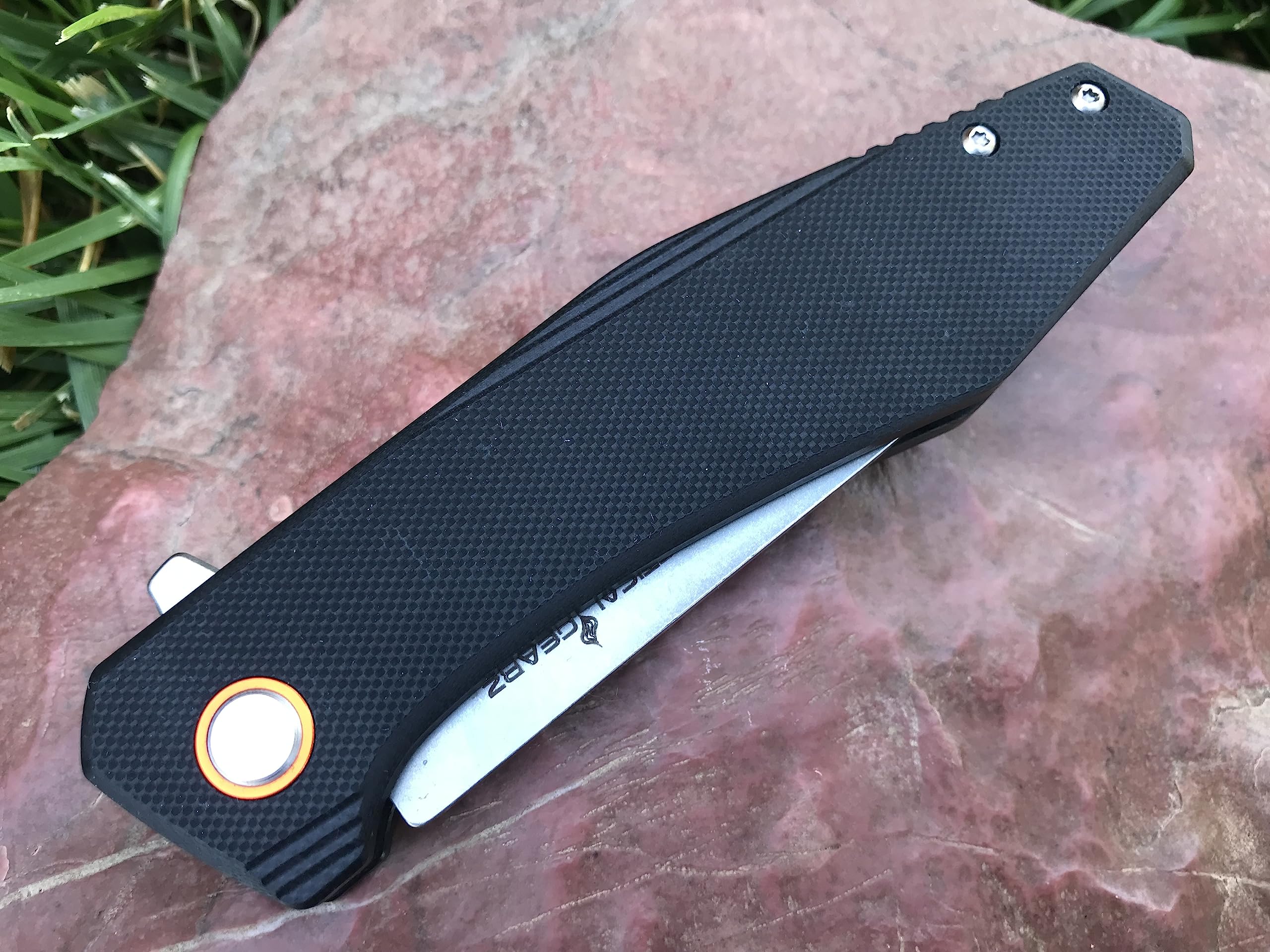 TACTICAL GEARZ G10 Pocket Knife! TG Zera, G10 Handle! Razor Sharp D2 Steel Blade! Includes Sheath!
