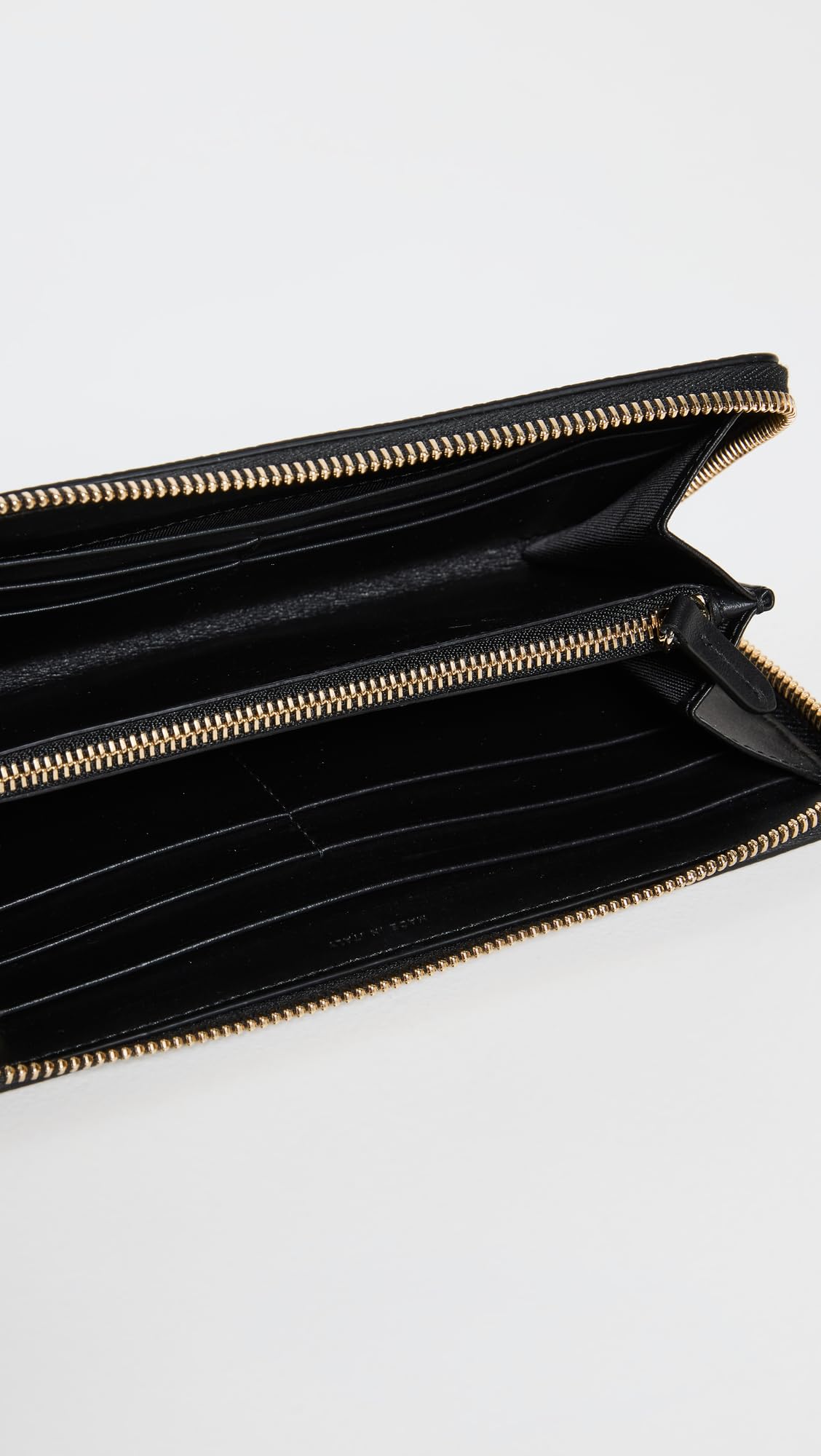 Smythson Women's Large Zip Around Wallet, Black, One Size