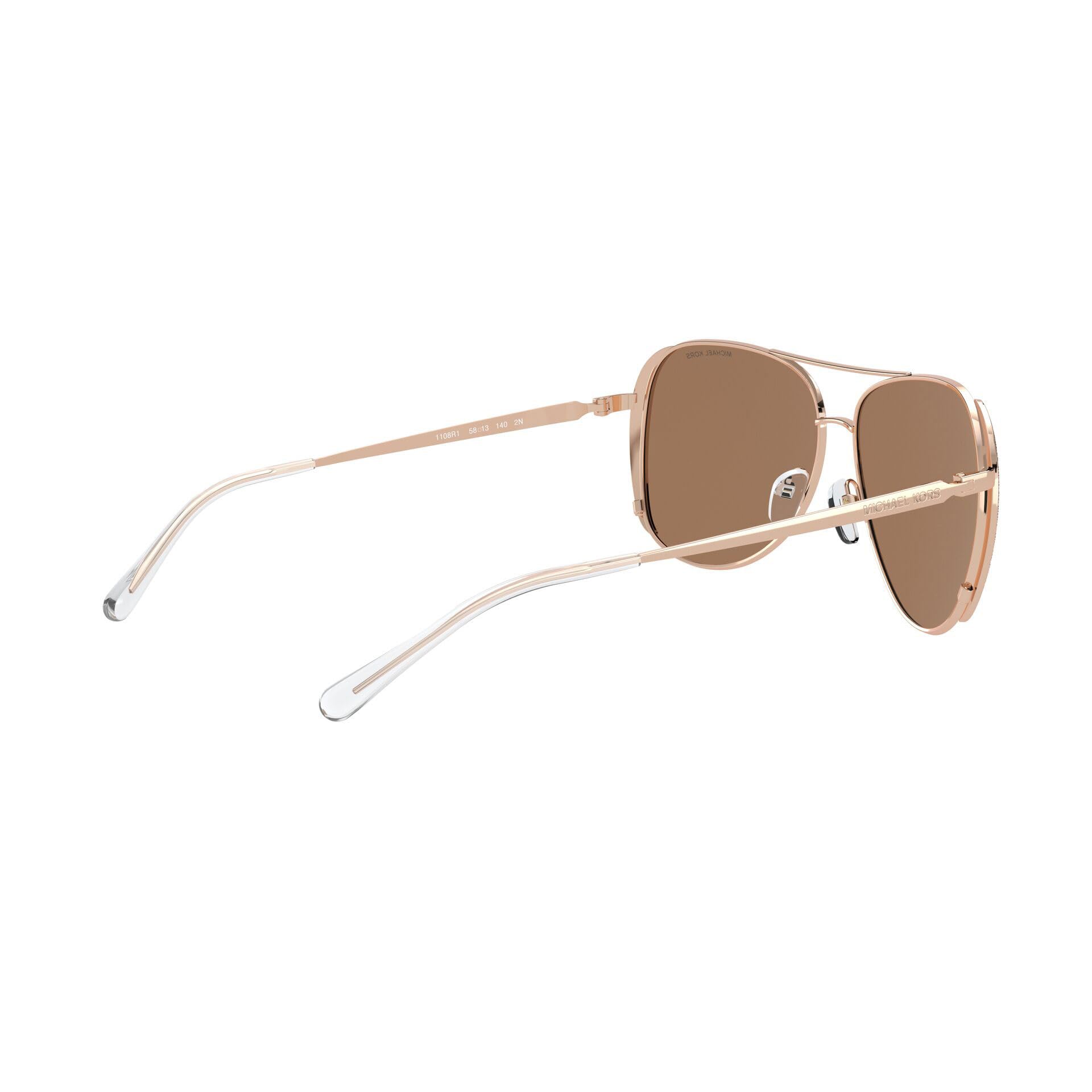 Michael Kors MK1082 Chelsea Glam Rose Gold Frame/Rose Gold Flash Lens One Size