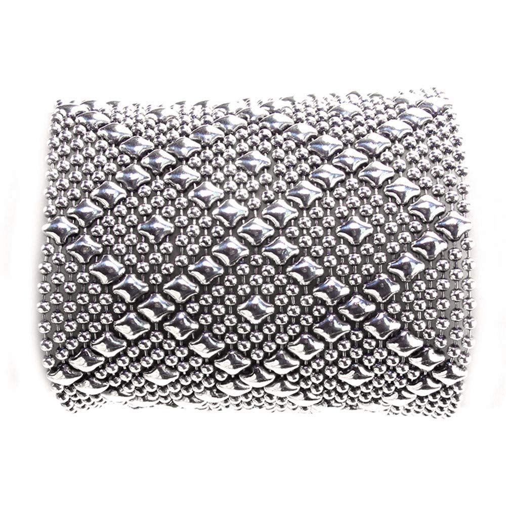 Liquid Metal by Sergio Gutierrez Antique Silver Bracelet B11-AS SG 3 Sizes - SG Black Velvet Pouch Included (7 Inches)