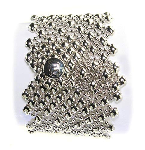 Liquid Metal by Sergio Gutierrez Bracelet B79-N SG 3 Sizes - SG Black Velvet Pouch Included. Chrome Plated (7 Inches)