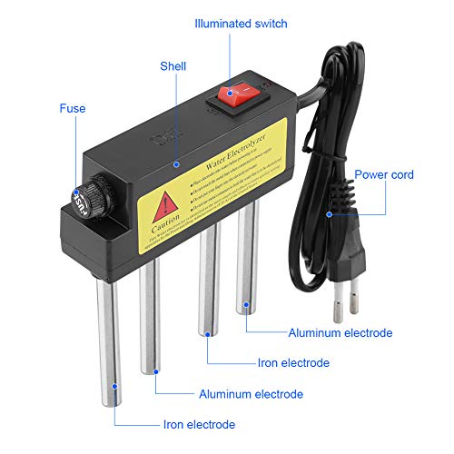 wosume γππ©π«π’π§π πππ₯π ππ’ππγ Water Electrolyzer, Ph Level Tester for Water,Hard Water Test,Portable Water Quality Tester Water Impurities Monitor Electrolyzer Machine Testing Meter