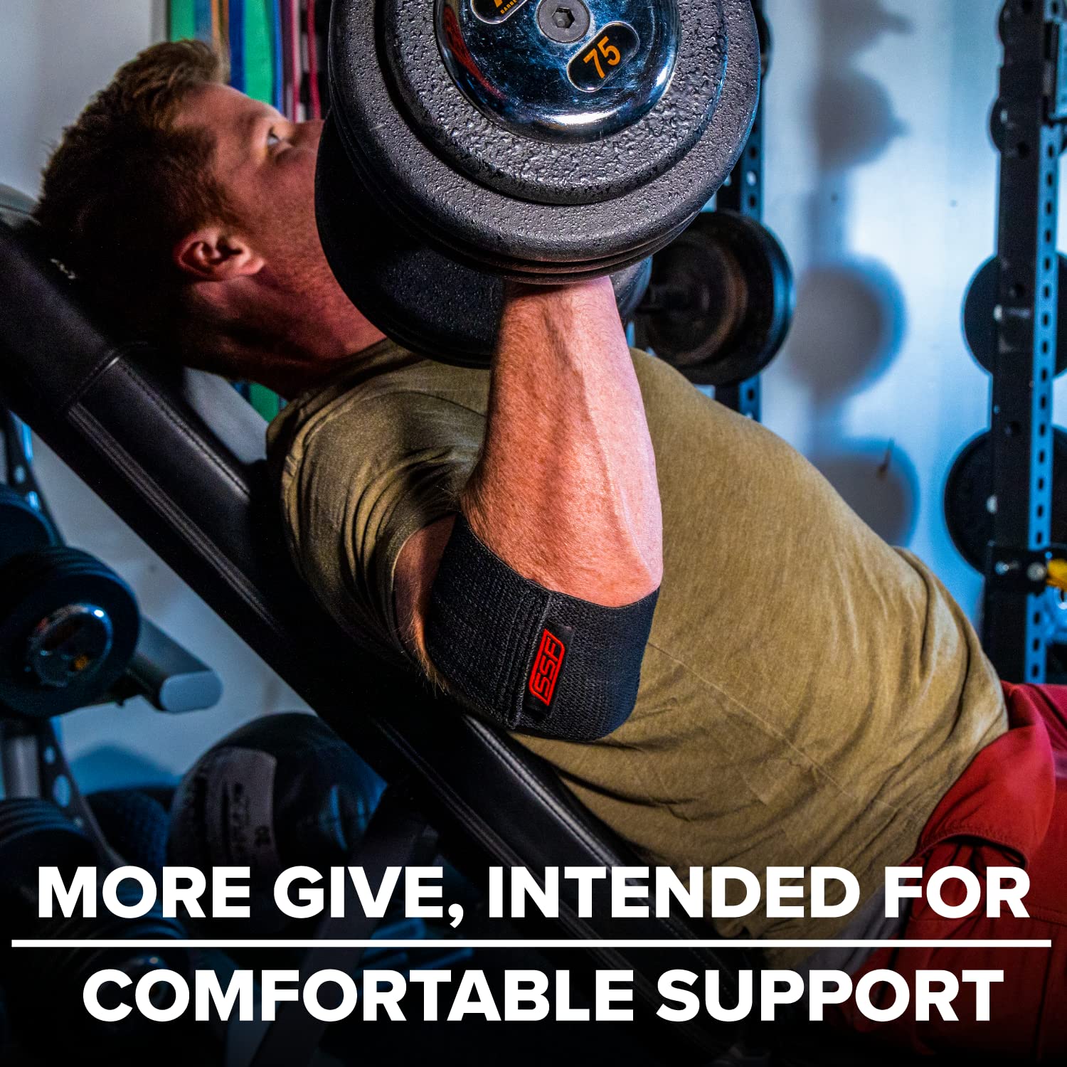 SERIOUS STEEL FITNESS Compression Cuff | Arm, Bicep, Calf and Elbow Compression Sleeve (Black, 3X-LARGE)
