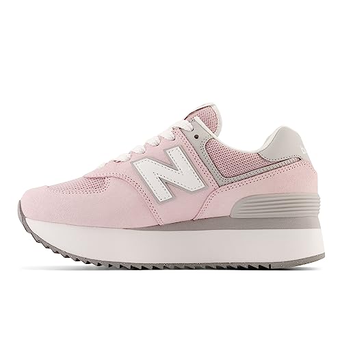New Balance 574+ Womens Shoes Size 9, Color: Old Rose/Grey-Pink