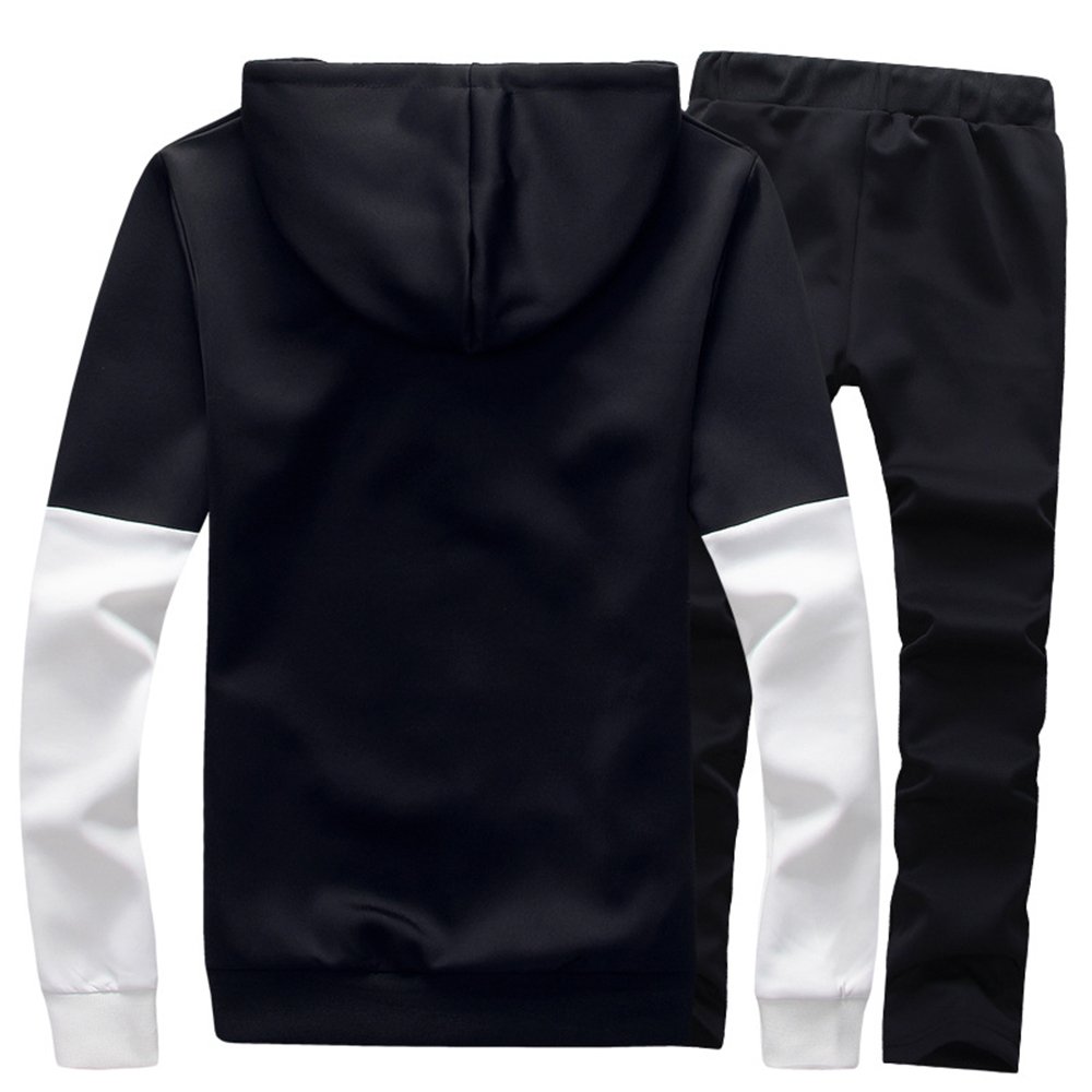 Men's Tracksuits Print Sweatsuits Slim Casual Jogging Suits Sports Hooded