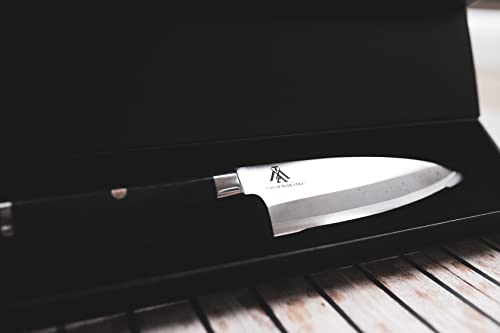 TAILOR MADE CHEF Deba Knife, 6.5 inch Fish Fillet Knife, Stainless Steel Single Bevel Chef Knife Japanese Kitchen Knife for Fish Cutting with Ergonomic Handle, Ultra Sharp