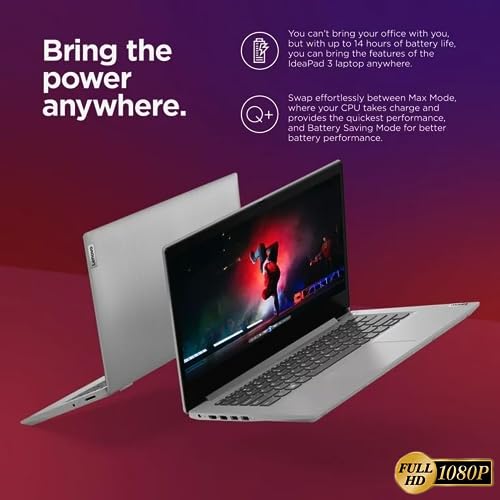 Lenovo Ideapad 3 14-inch Laptop - FHD Display, Intel Core i3-1115G4 (Up to 4.1GHz) Processor, 8GB DDR4 RAM, 128GB SSD, Intel UHD Graphics, Windows 11 Home in S Mode, with USB WiFi Adapter