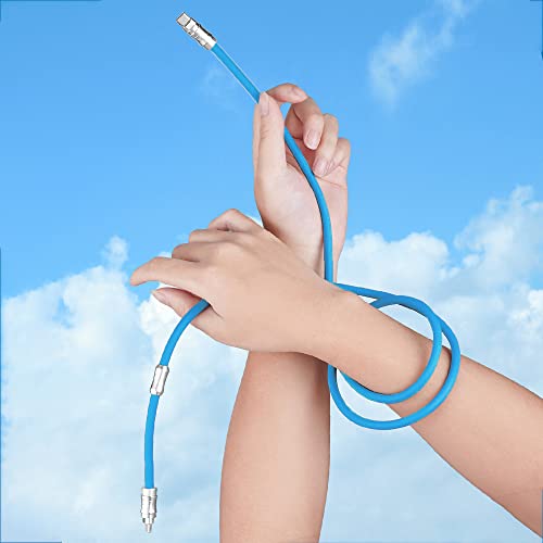 WLGQ USB C to USB C Cable, PD100W Skin-Friendly Liquid Silicone Material Fast Charging Cable USB Type C Interface Device Universal Charging Cable(Blue-6.6ft-2pcs)