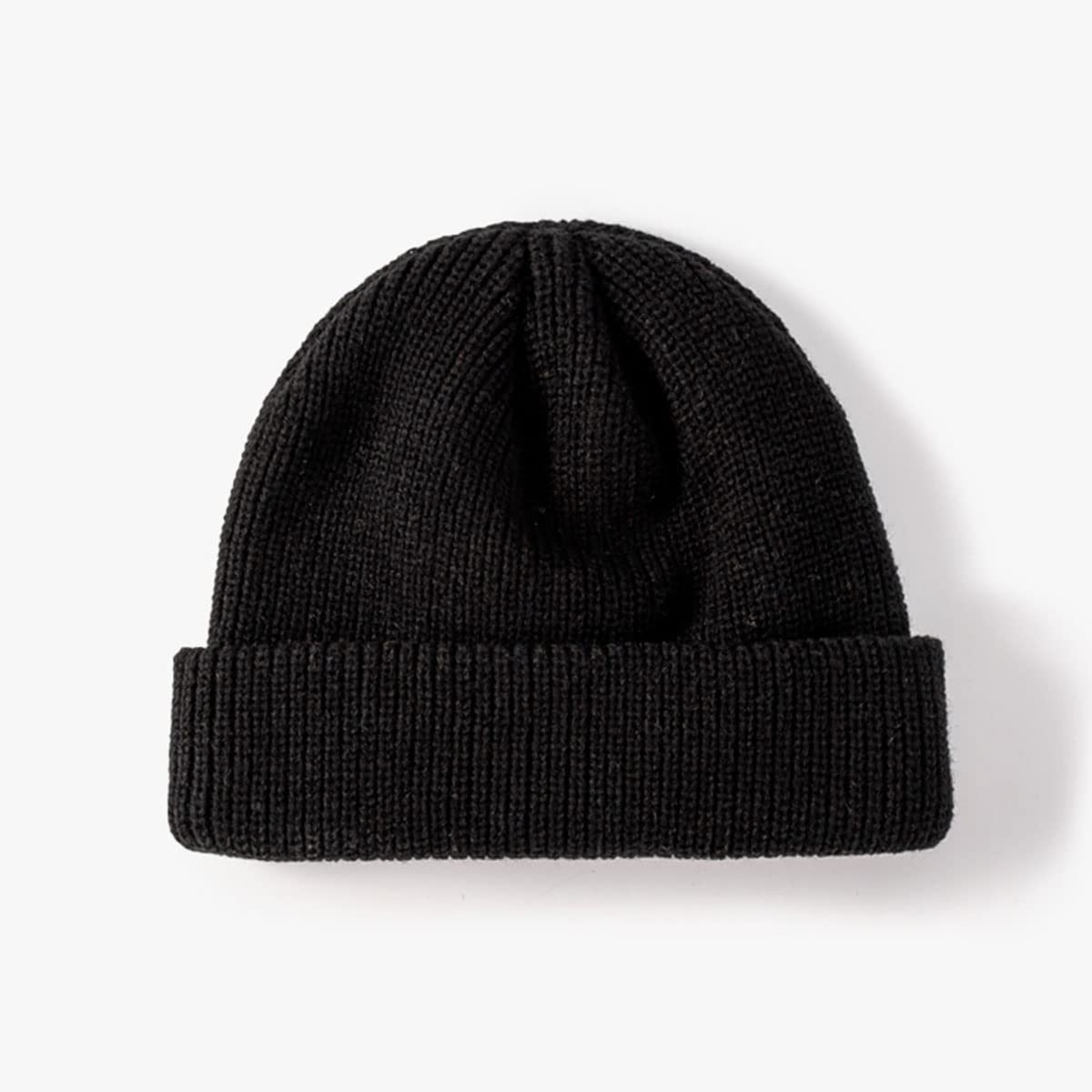 SITFFOFT Black Beanie Hats for Men Women Winter Warm Soft Ribbed Skullcap Knit Fisherman Beanies Ski Hat Unisex