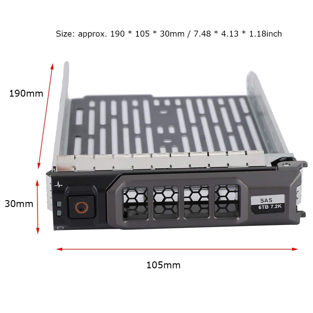 WODSOFT 3.5-inch SAS SATA SSD Hard Disk Drive Tray Bracket for DELL R410 R510 R710 R730 R720 Server Hard Disk Bracket