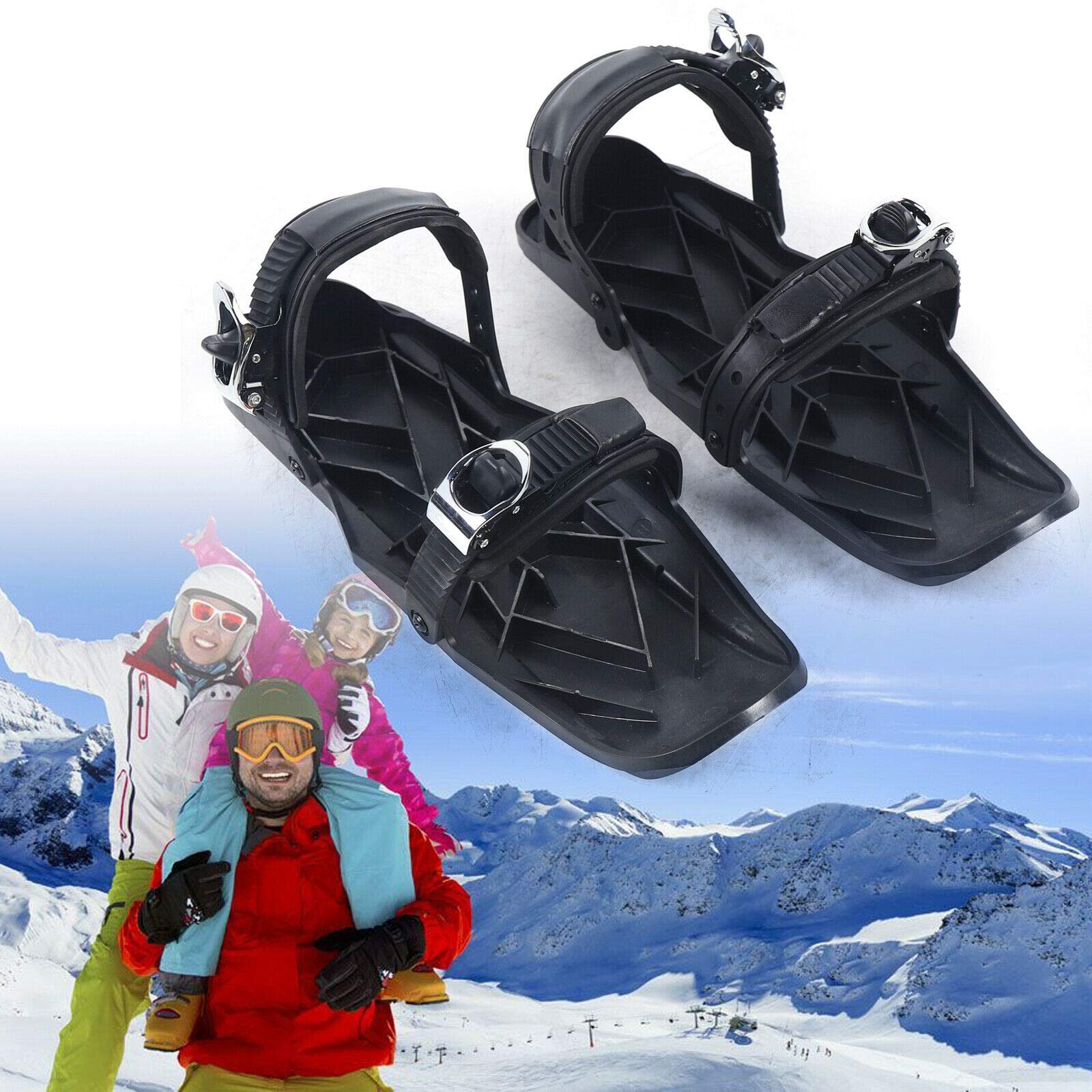 Mini Skiing Sled Snow Board Ski Boots Ski Shoes Combine Skates with Bindings, Suitable for Snow Parks, Forest Trails and Cross-Country Skiing
