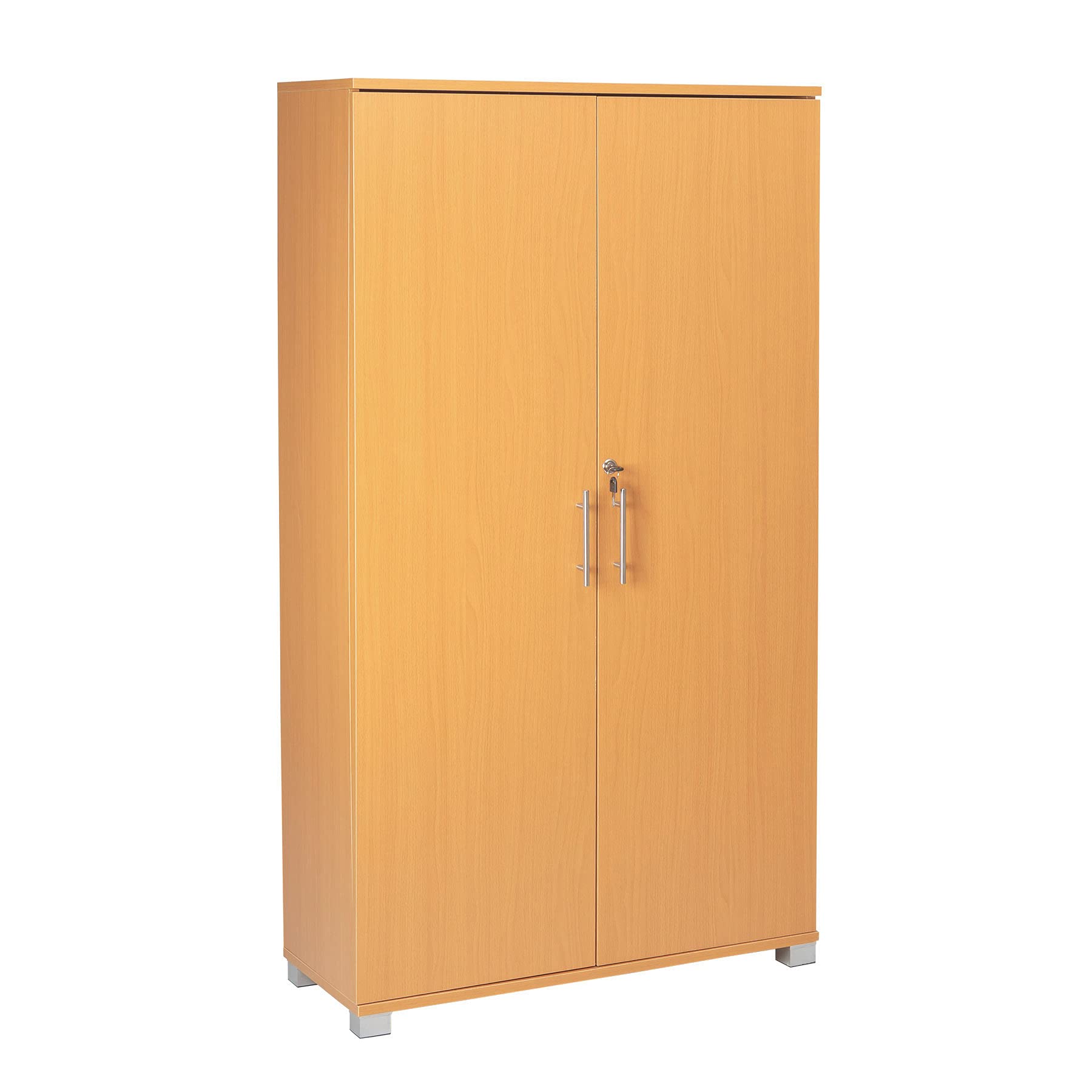 MMT Furniture Designs Ltd Office Storage Cupboard Bookcase Filing Cabinet Beech Lockable 2 Door Cabinet