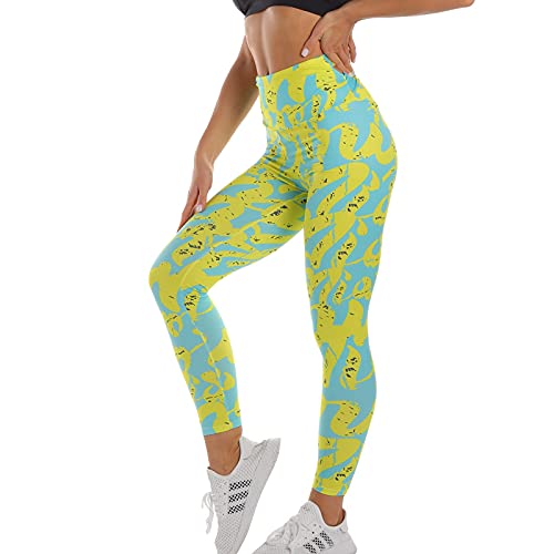 Sukilimiy Women's High Waisted Running Athletic Pants Full Length Basic Tight Pants Seamless Workout Yoga Leggings