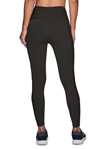 RBX Full Length High Waisted Rib Working Running Yoga Leggings Ribbed Dark Forest XL