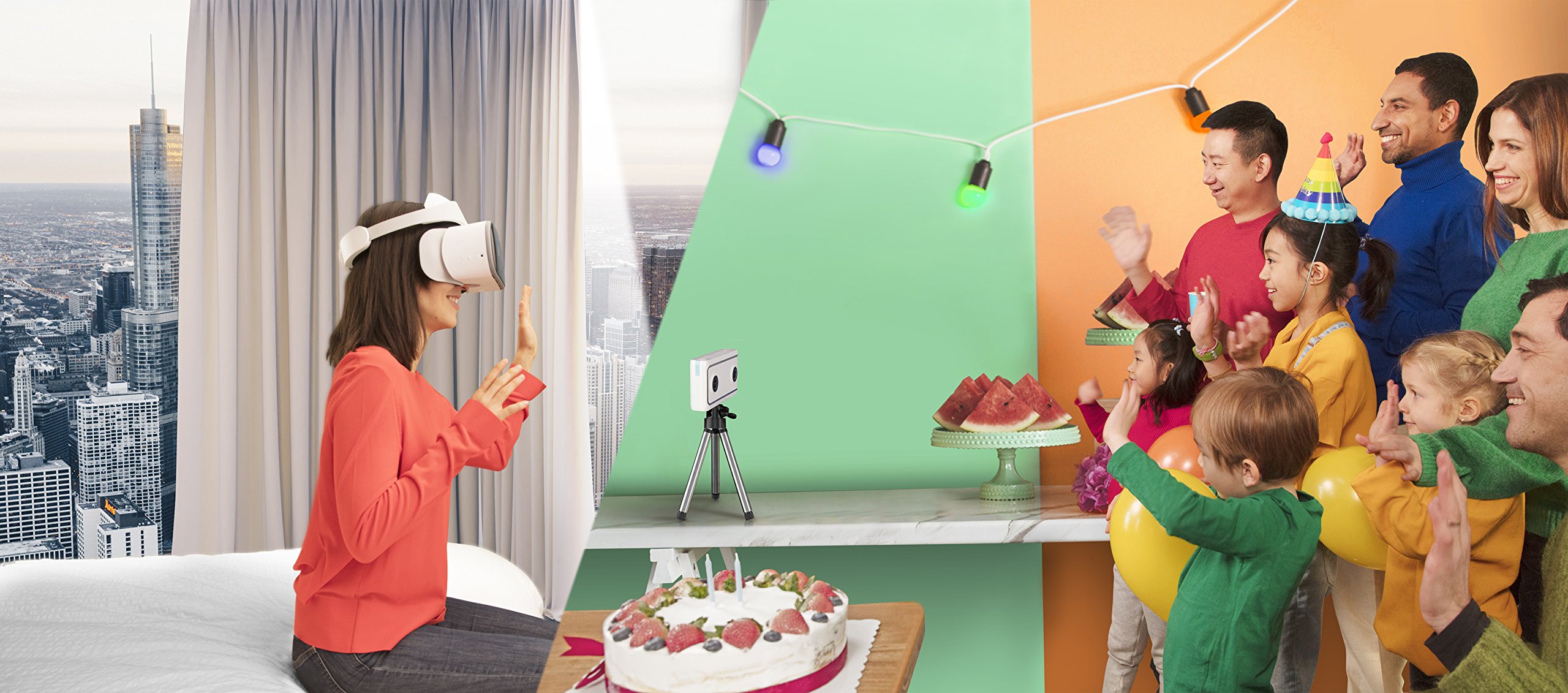 Lenovo Mirage Solo VR Headset and VR-Ready Photo and Video Camera Bundle with Daydream