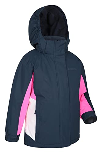Mountain Warehouse Honey Kids Ski Jacket, Boys & Girls Snow Coat Indigo 5-6 Years