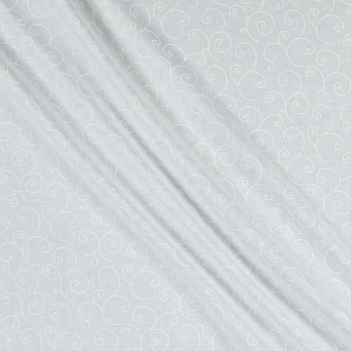 Maywood Studio Kimberbell Basics Whites Scroll White on White, Fabric by the Yard